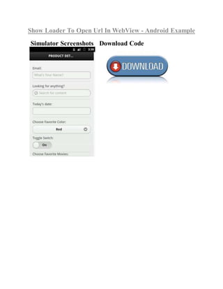 Show loader to open url in web view | PDF