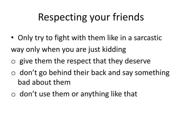 Show me respect | PPT