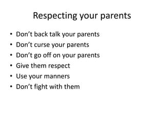 Show me respect | PPTX