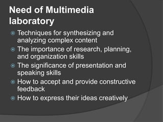 Multi media laboratory ppt | PPSX