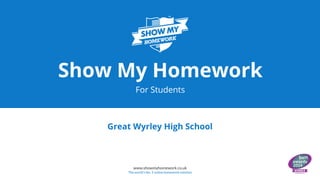 Show My Homework Presentation for Students | PPT