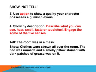 Show not tell strategy | PPTX