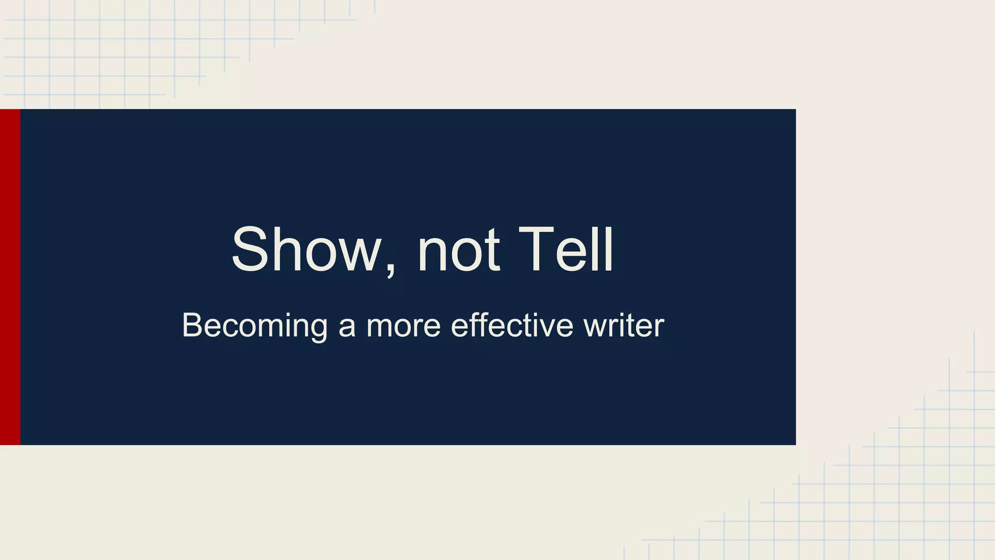 Show Not Tell ppt | PPTX