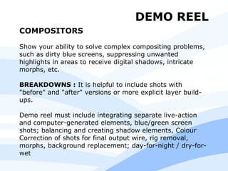 Showreel development | PPT