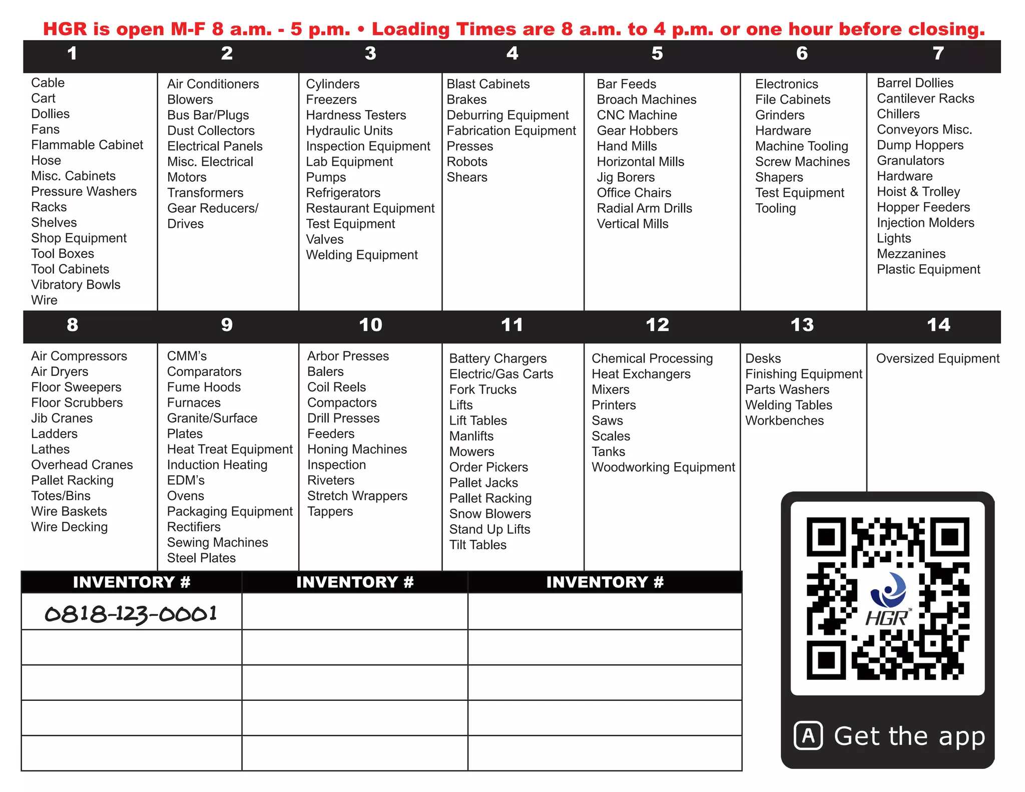 HGR Industrial Surplus Showroom Map | PDF