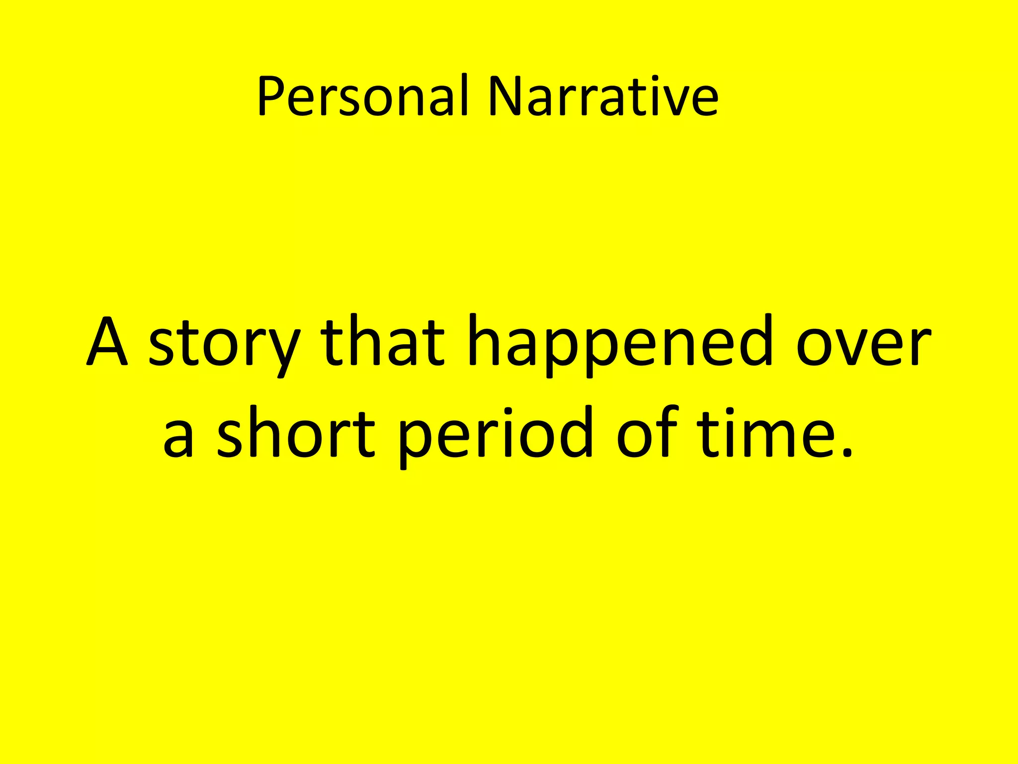 Show vs. tell for personal narrative | PPT
