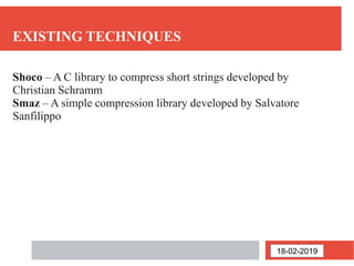 Shox96 - Guaranteed Compression of Printable Short Strings | PPT