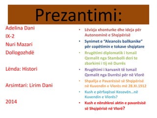 Shpallja e Pavarësisë në Vorë më 28 | PPTX