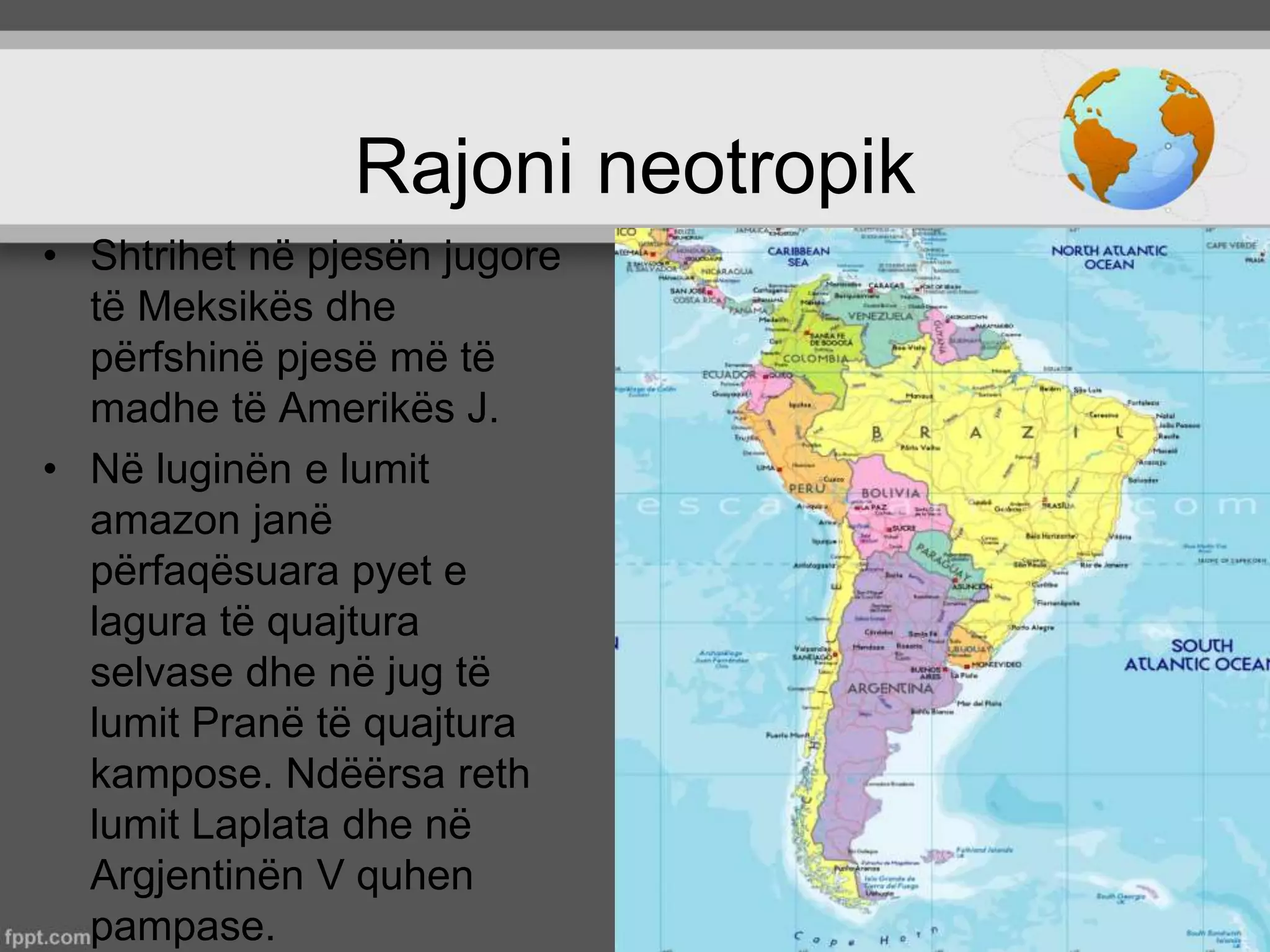 Shperndarja gjeografike e botes bimore dhe shtazore | PPT