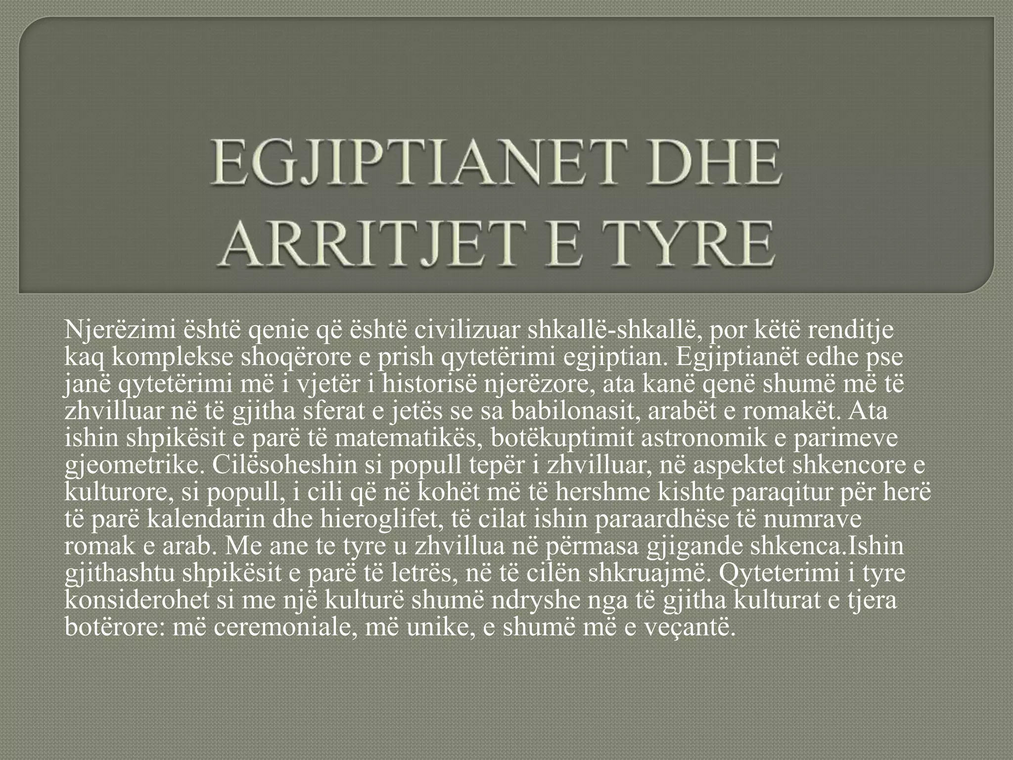 GJIMNAZI ERNEST KOLIQI . DETYRE :Shpikje ne Egjipt KLEA RAMA; Mesuese ...