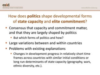 How Does Politics Shape Development? The Role of Incentives, Ideas and ...