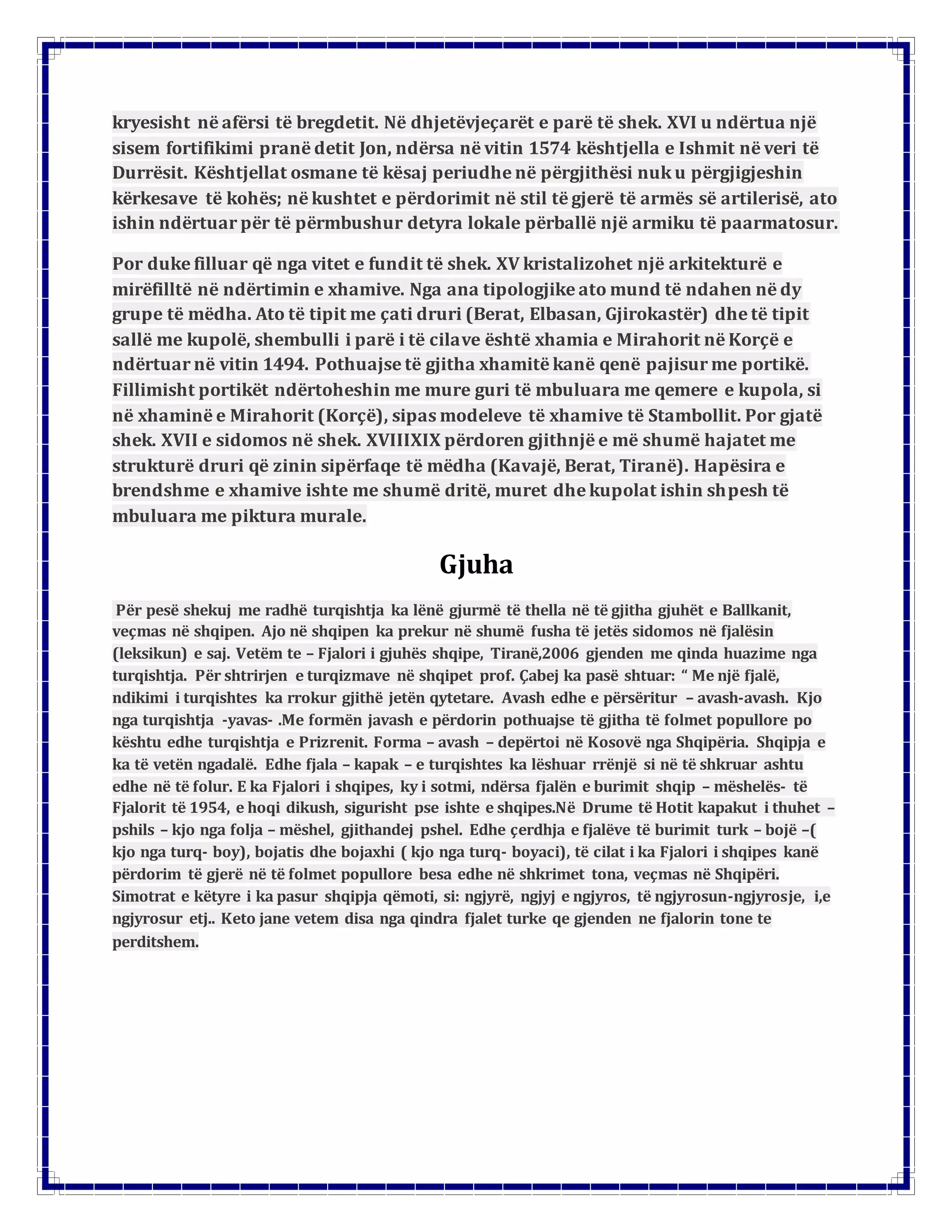 Ndikimi i kultures osmane ne Shqiperi | PDF