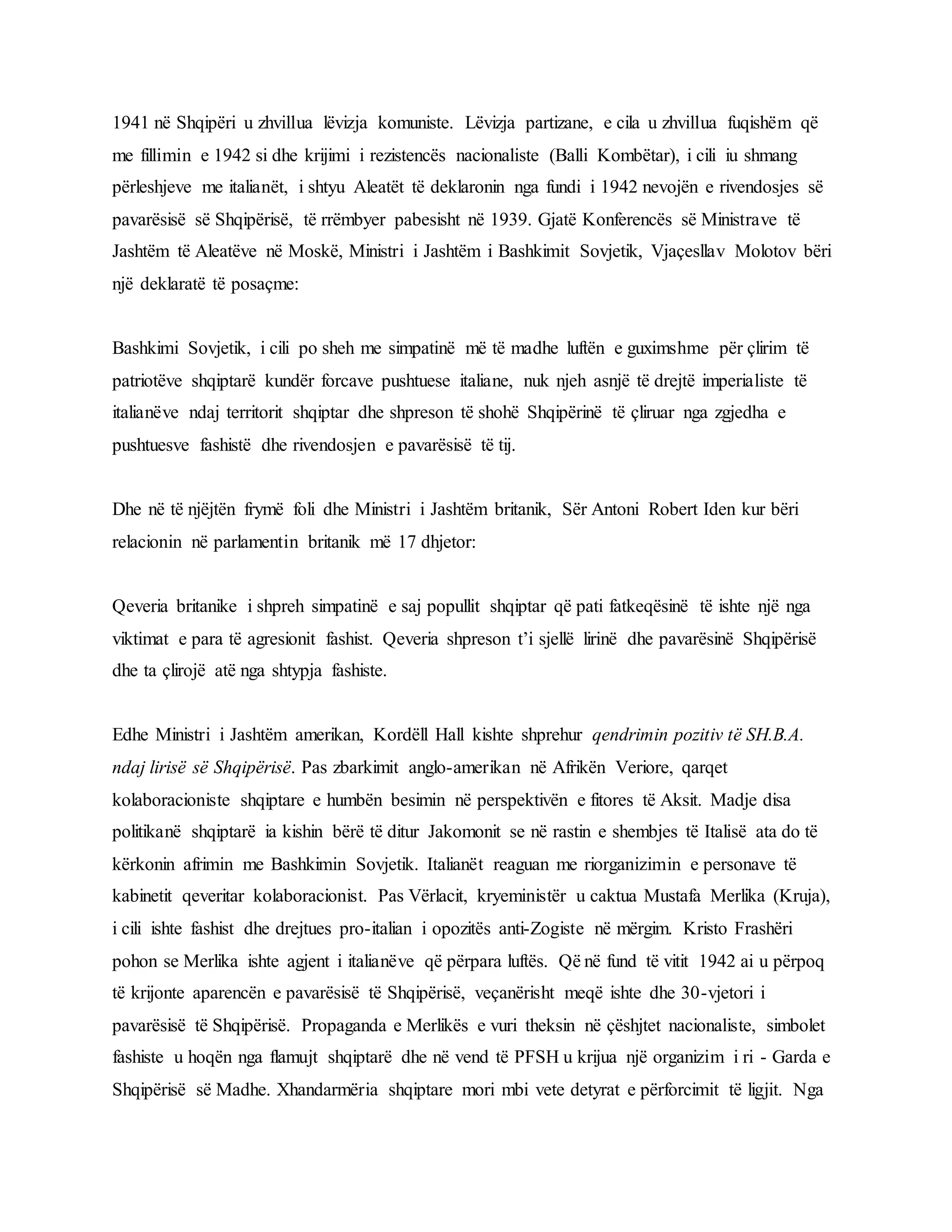 Shqiperia pjese-e-perandorise-italiane | DOCX