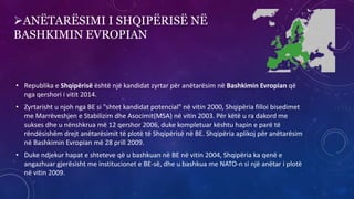 Shqiperia dhe Bashkimi Europian | PPTX