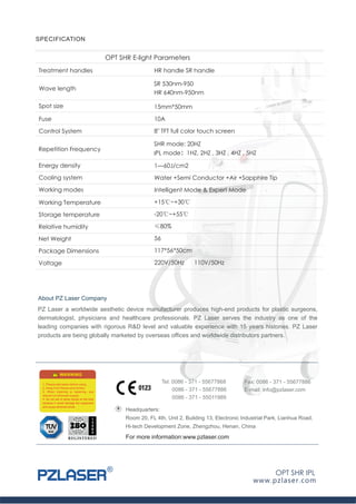 SHR(Super IPL) Hair Removal Machine | PDF