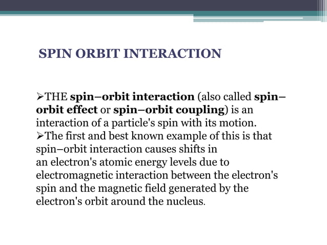 SPECTRA OF ALKLI ELEMENT, SPIN ORBIT INTERACTION & FINE STRUCTER OF ALKLI SPECTRA | PPTX