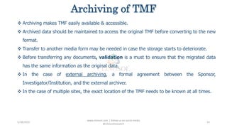 Trial Master File (TMF/eTMF) | PPTX