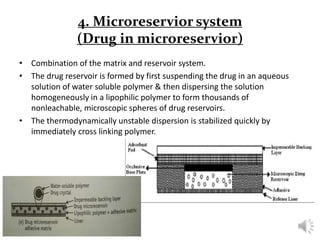 formulation of transdermal patches | PPTX