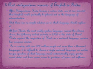 ENGLISH IN INDIA | PPTX