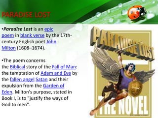 CHARACTERS IN PARADISE LOST | PPTX