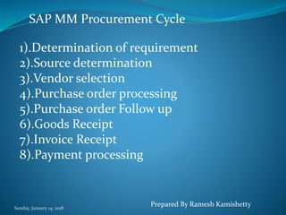 SAP MM Presentation | PPTX