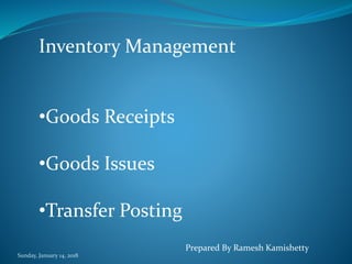 SAP MM Presentation | PPTX