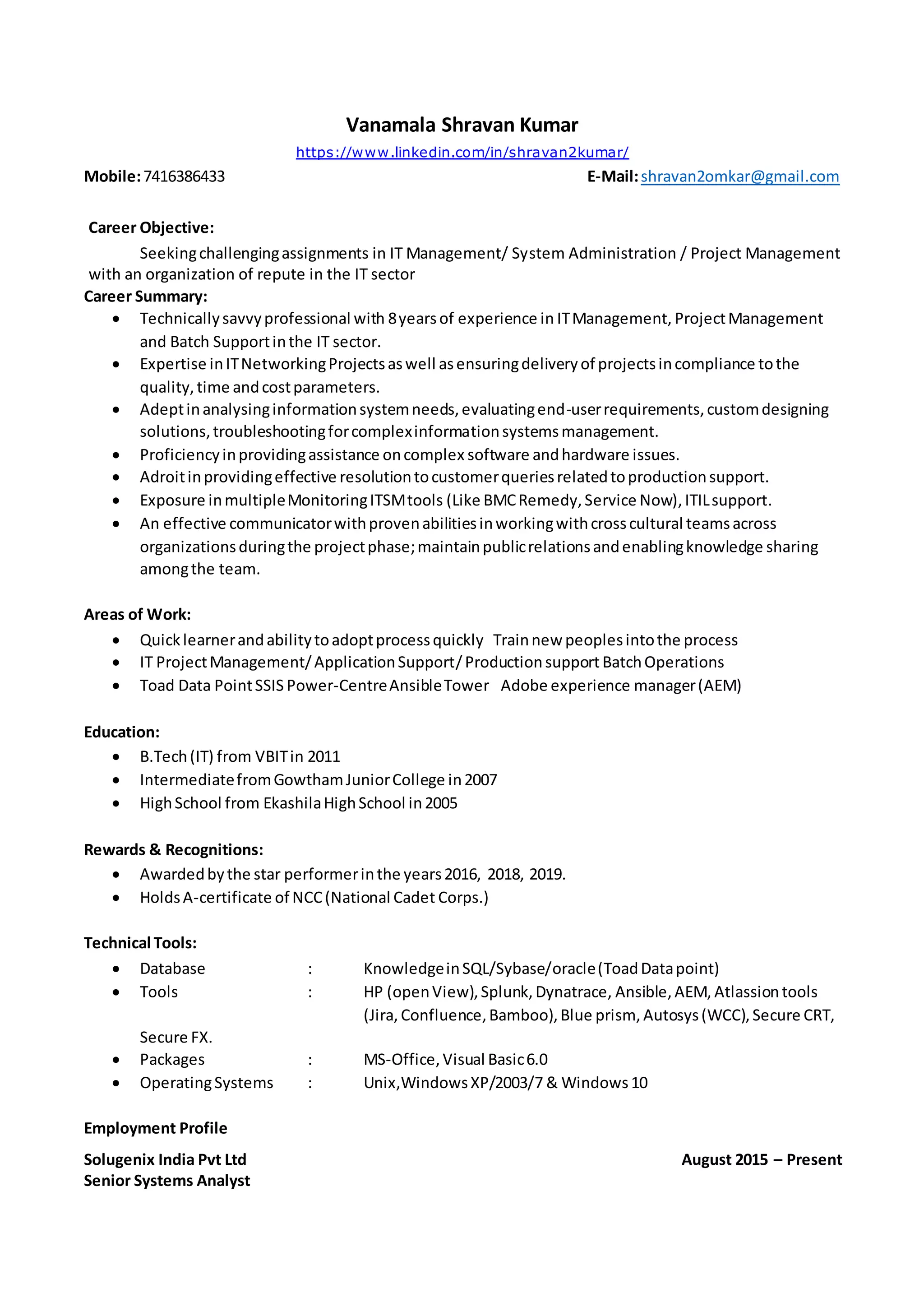 Shravan kumar vanamala | DOC