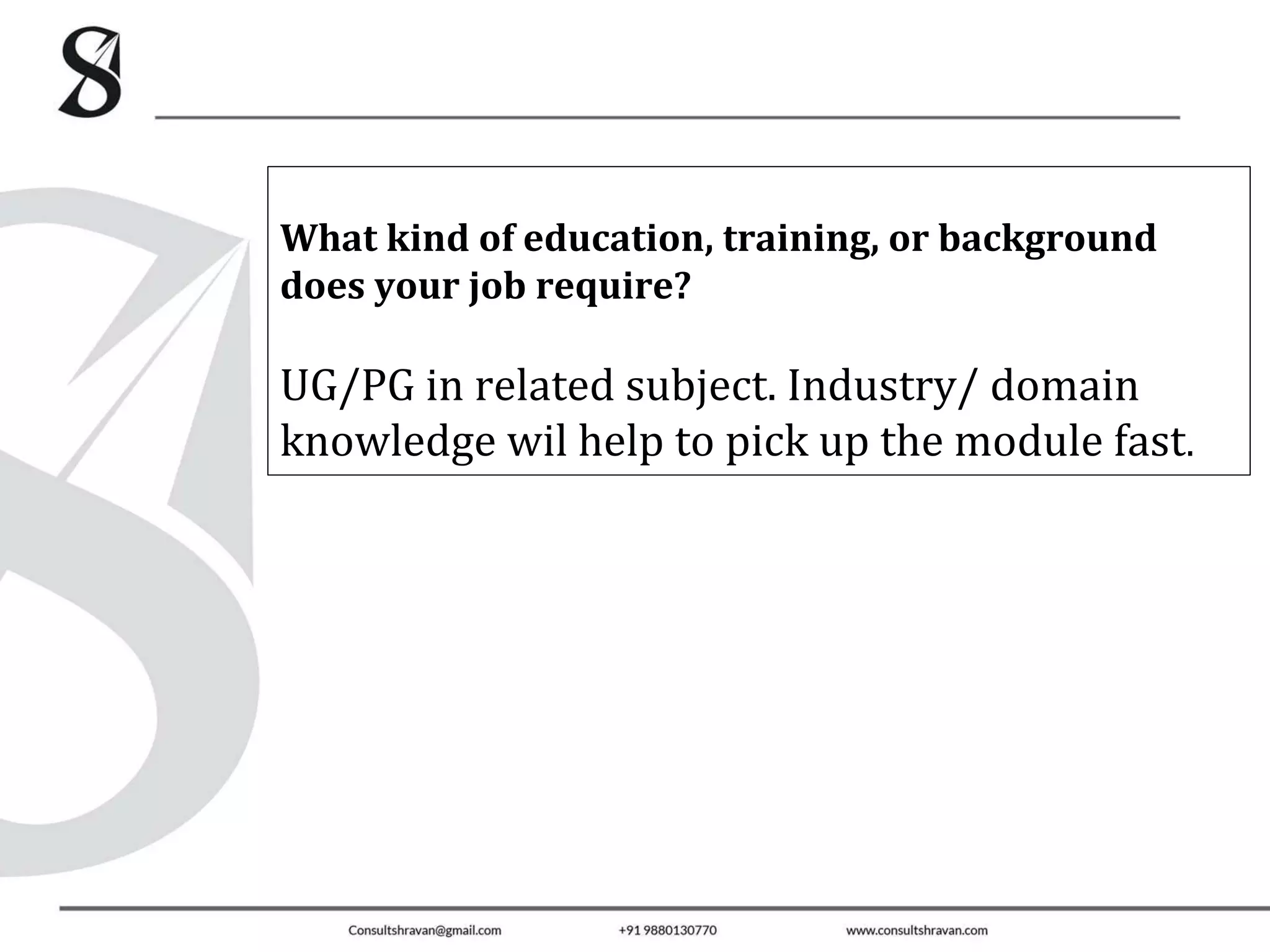 Shravan Shetty Interview 04 Punithraj Gowda SuccessFactors | PPT