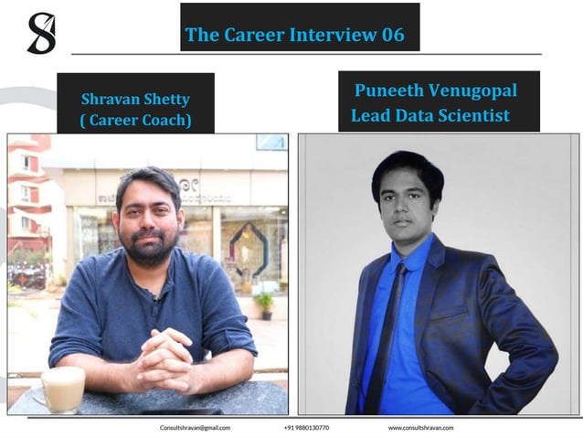 Shravan Shetty interview 06 Puneeth Venugopal Lead Data Scientist | PPT