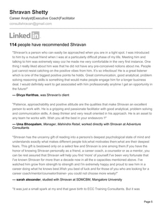 Shravan Shetty Linkedin Profile | PDF