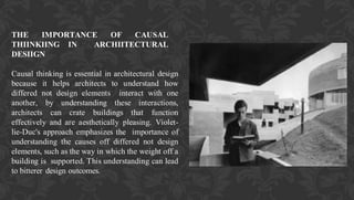 Causal thinking in architecture | PPT