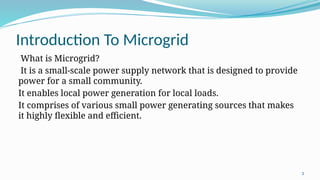 Microgrids power point presentation and seminar | PPTX