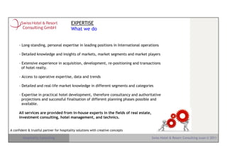 Company Profile Swiss Hotel & Resort Consulting | PDF | Management ...