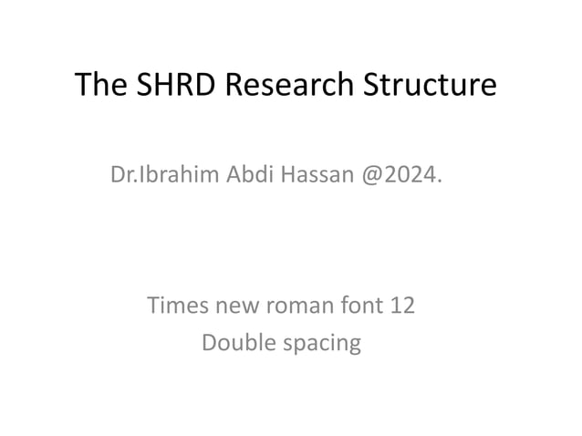 shrd research structure jkuat juja county .ppt