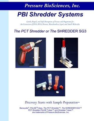 The PCT Shredder or The SHREDDER SG3 | PDF | Biological Sciences | Science