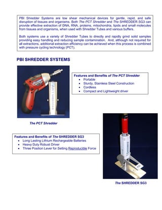 The PCT Shredder or The SHREDDER SG3 | PDF | Biological Sciences | Science
