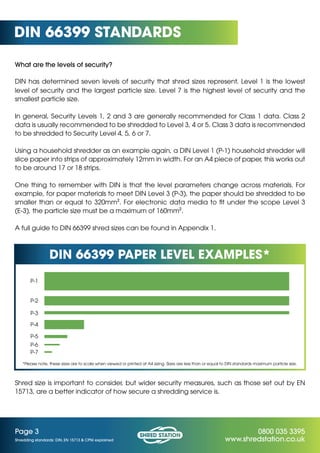 Shredding Standards: Understanding DIN 66399, BS EN 15713 and CPNI. | PDF