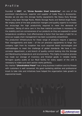 Shree ramdev-steel-industries | PDF | Manufacturing Industry | Industries