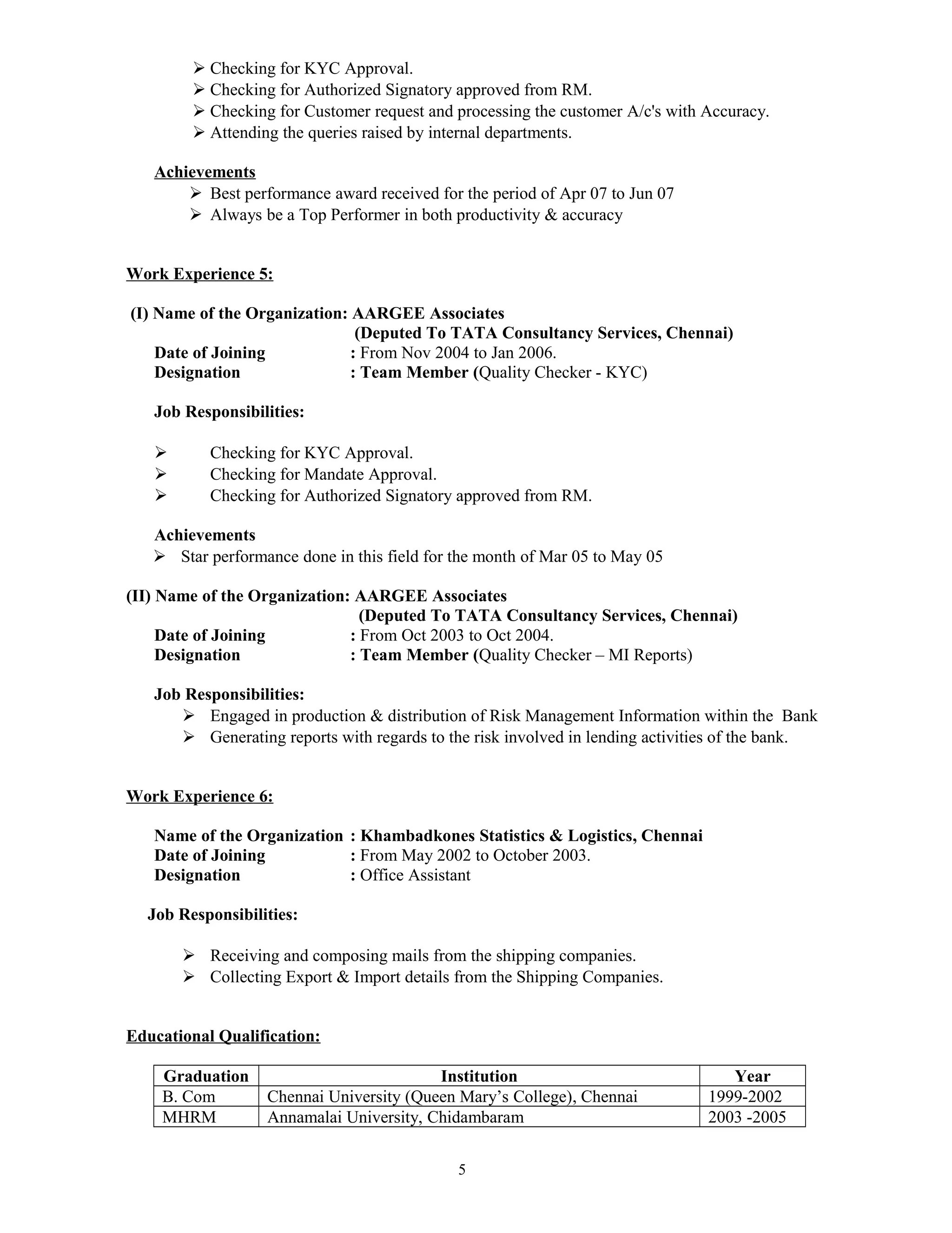 Shree cv revised wo pic | PDF