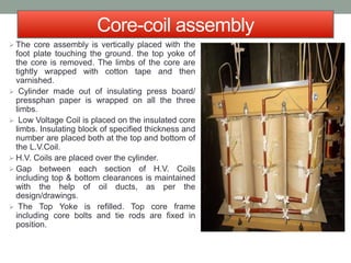 Industrial training in Transformer manufacturing company | PPTX