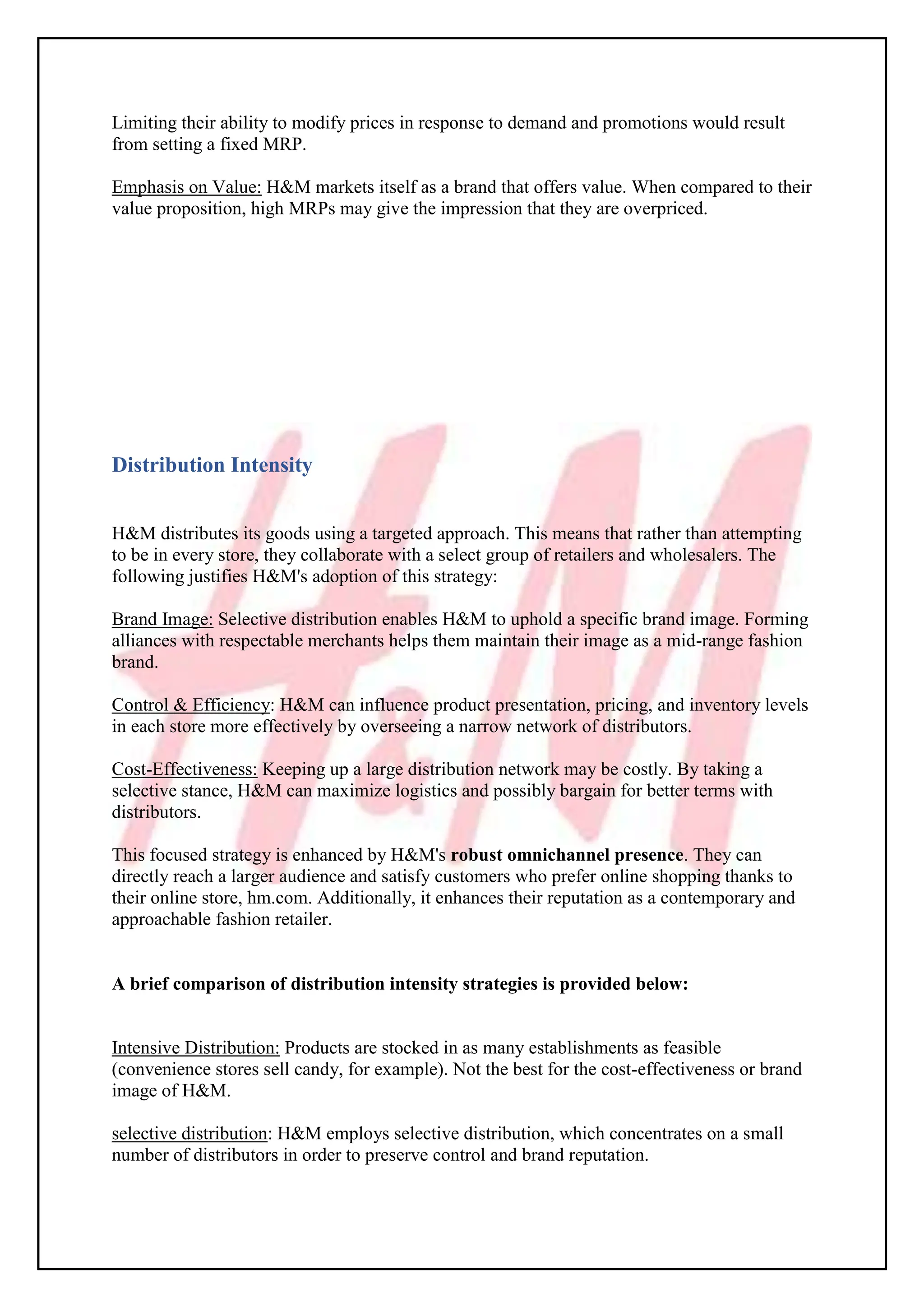 Consumer Behavior Analysis of H&M’s Fast Fashion Segment | DOCX