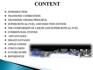 Presentation On Transonic Combustion | PPTX