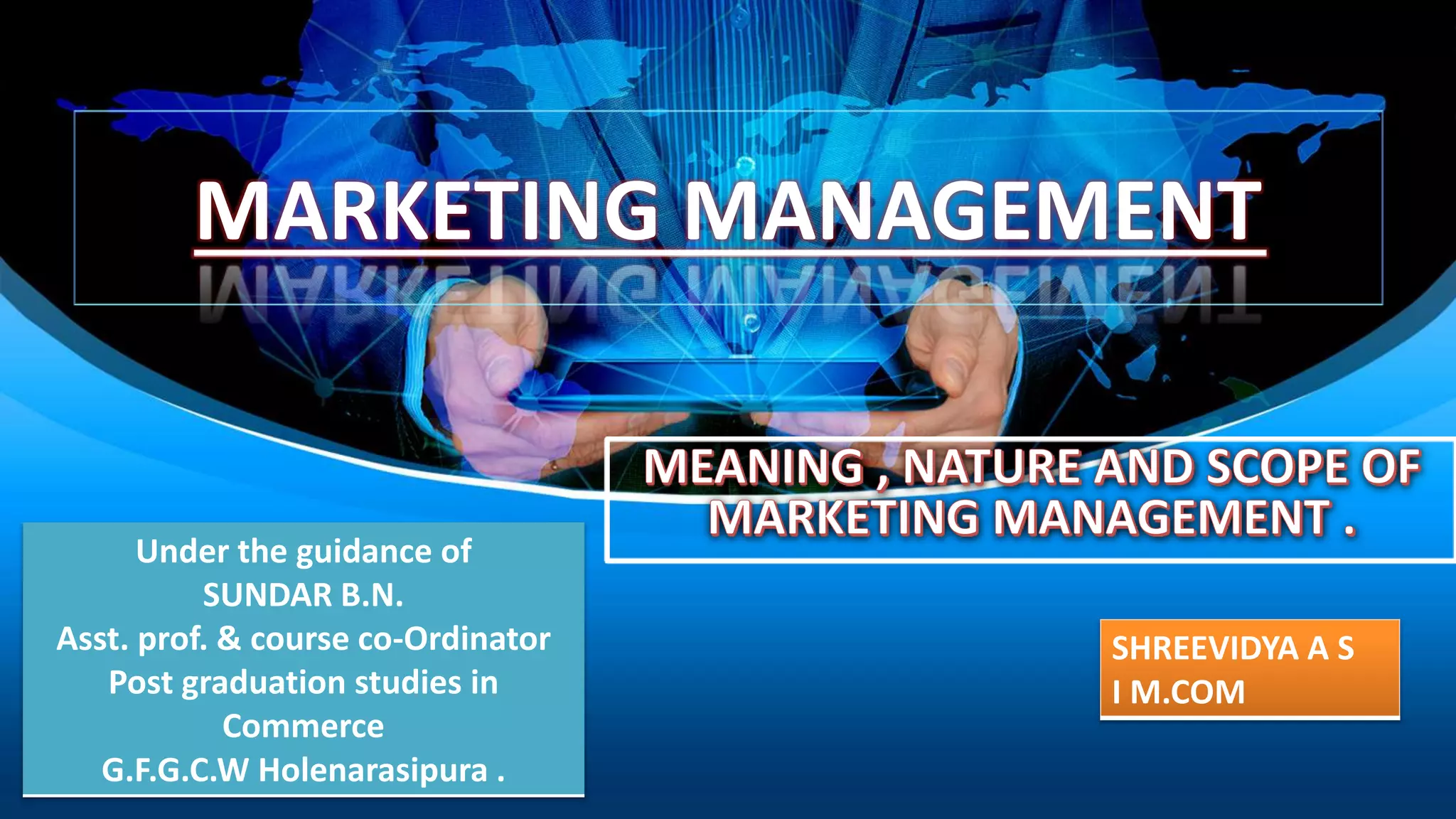 Marketing and management | PPTX