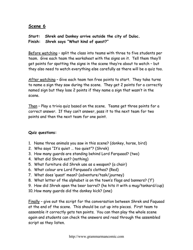 Shrek | PDF | Screenwriting | Content Production