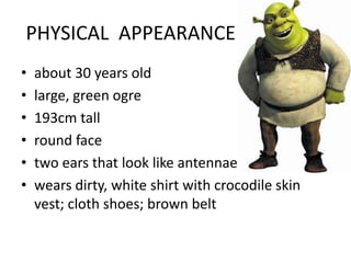 Shrek Character Description | PPTX