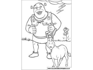 Shrek Donkey Coloring Pages