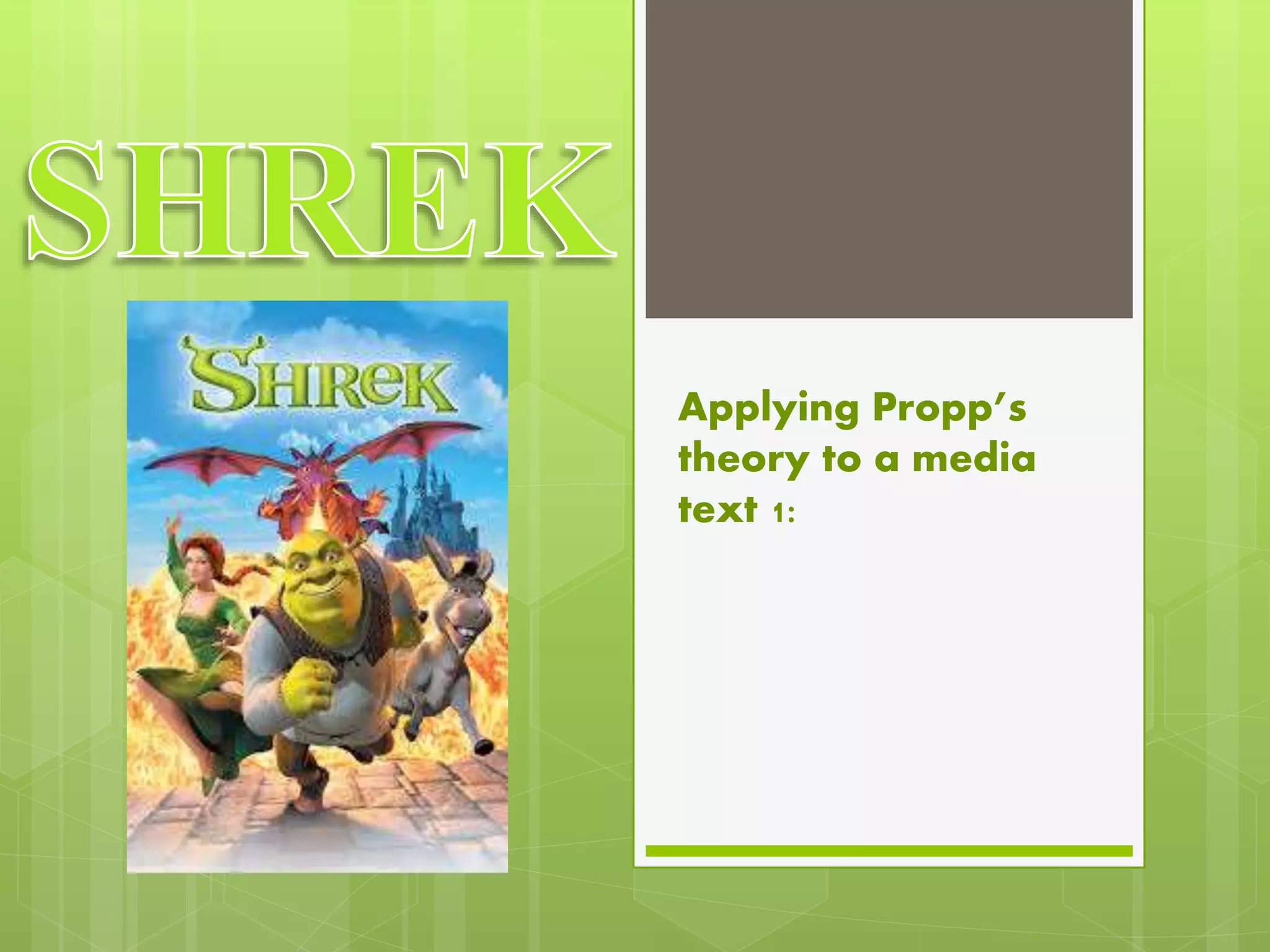 Shrek narrative theory | PPTX