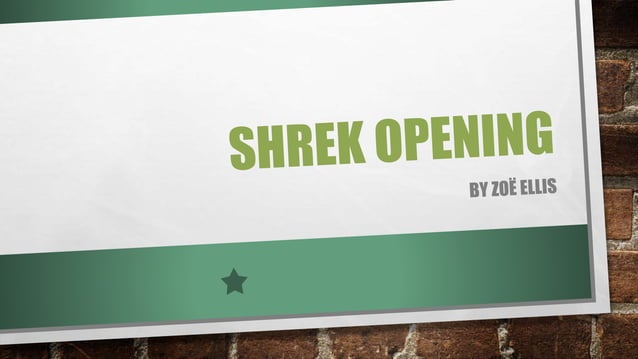 Shrek opening | PPT
