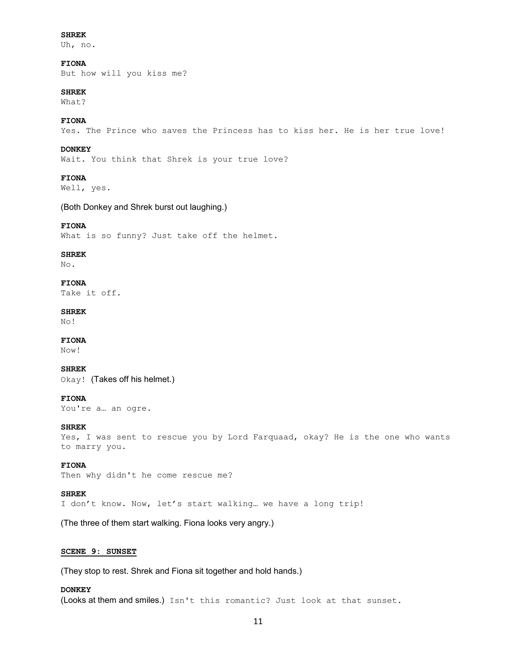 Shrek script[1] | DOCX | Fantasy | Genres