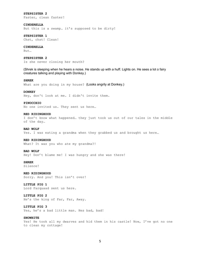 Shrek script[1] | PDF